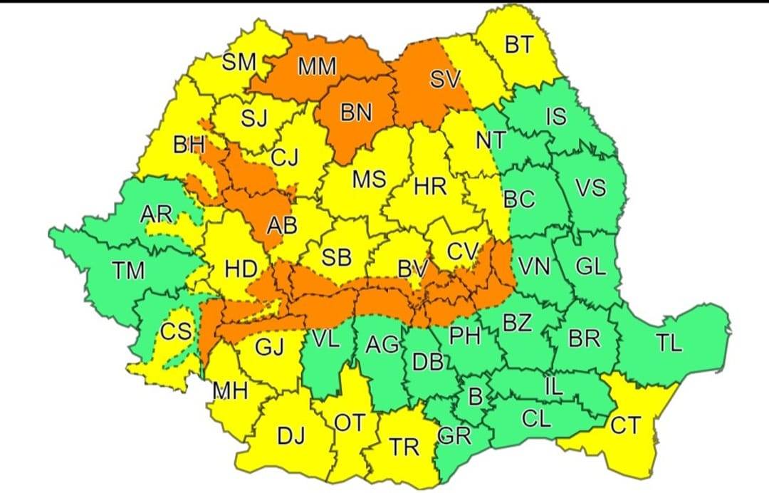 Alertă meteo în zona montană a județului Dâmbovița! Cod portocaliu de ...